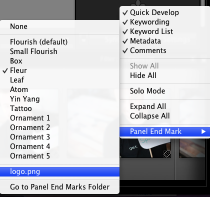 Customizing the Lightroom Panel End Marks | Digital Photo Buzz