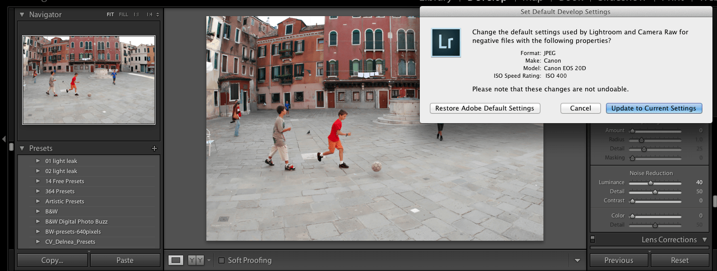 Changing the Lightroom Default Develop Settings for certain ISO’s | Digital Photo Buzz